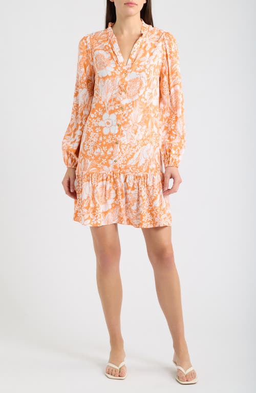 LILLY PULITZER® Lilly Pulitzer® Shaley Tunic Dress - Floral Print, Ruffled Collar, Tiered Skirt